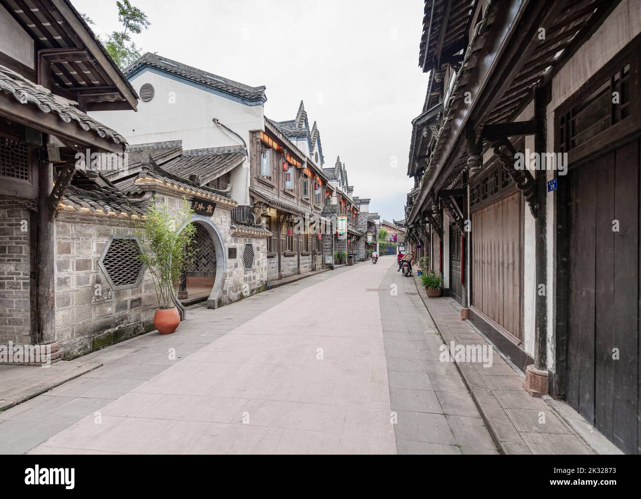 A view of the ancient town of Huanglongxi in Chengdu, Sichuan Province ...