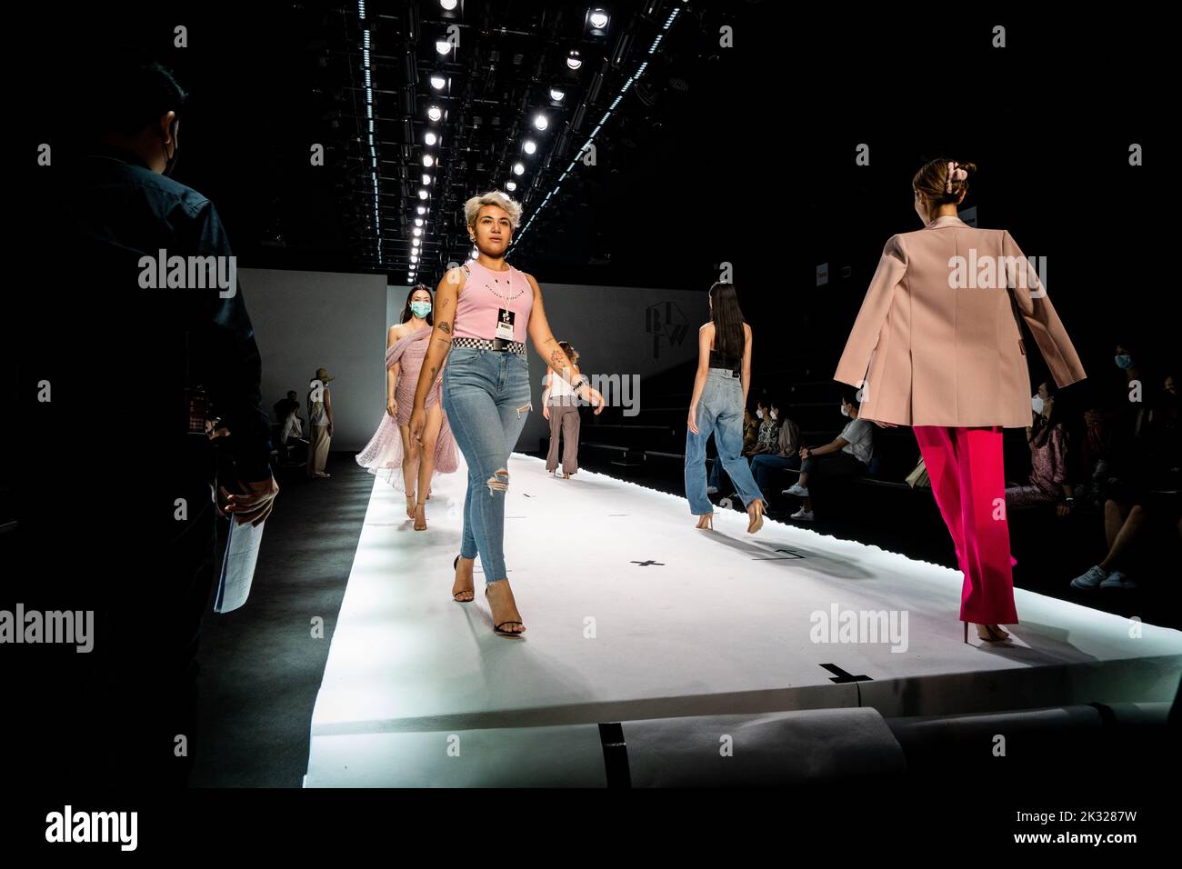 Bangkok, Thailand. 23rd Sep, 2022. LGBTQ Thai artist Silvy Pavida walks ...