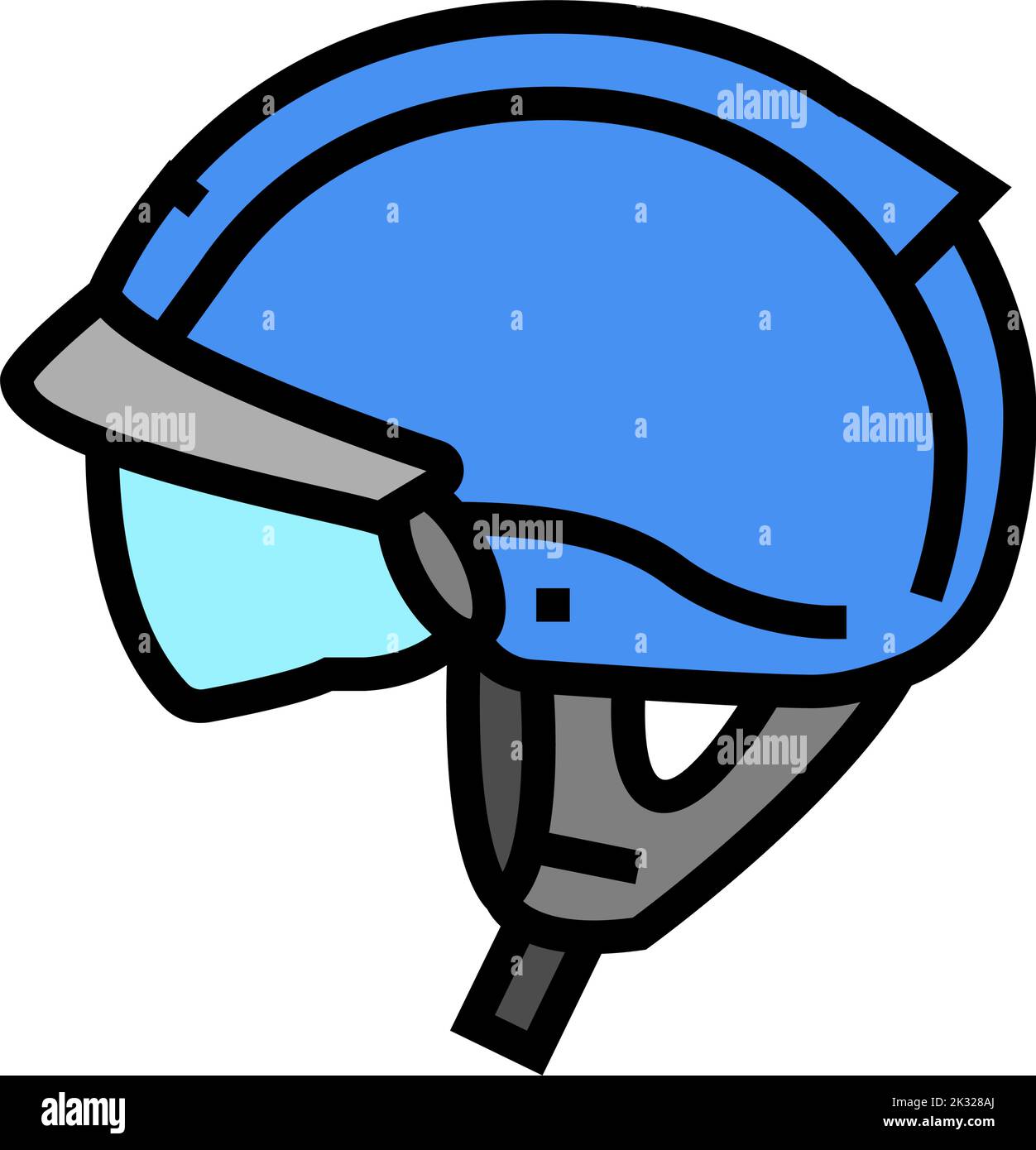 half motorcycle helmet color icon vector illustration Stock Vector ...