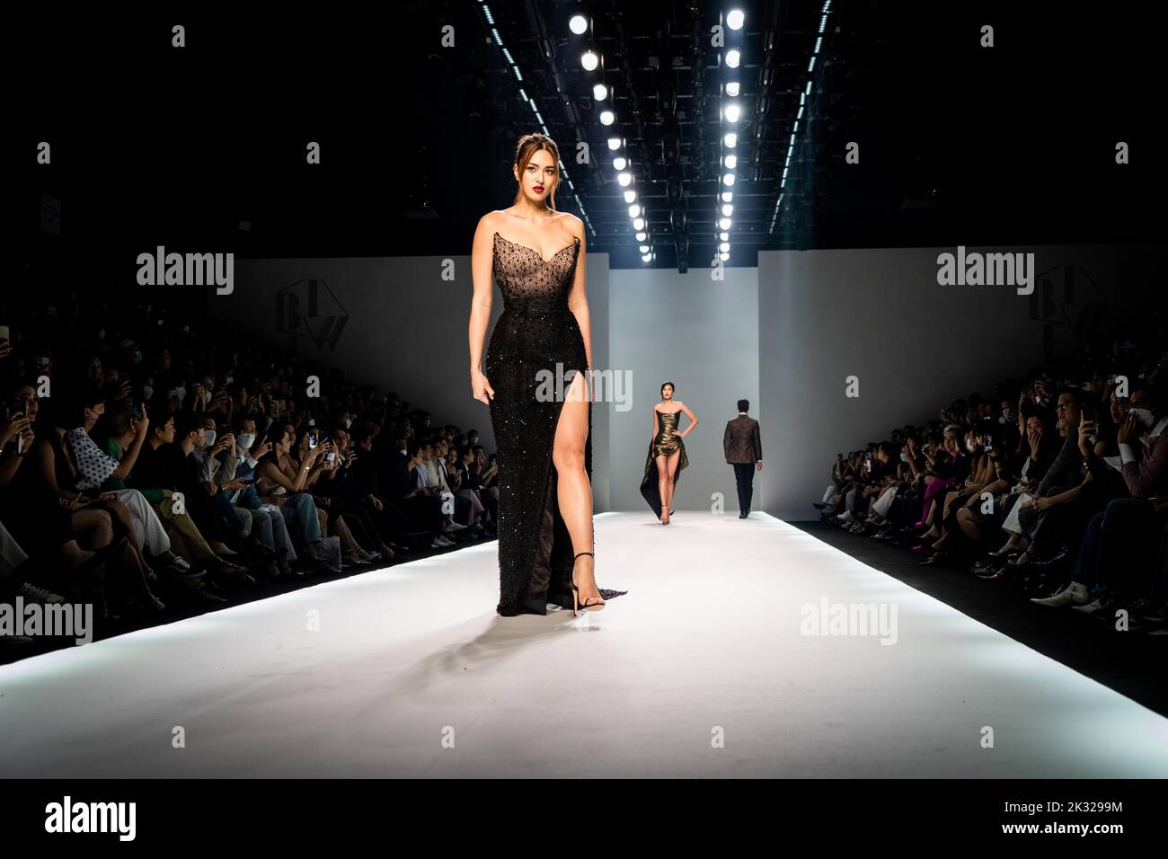 Miss Universe Thailand 2021, Anchilee Scott-Kemmis, walks on the runway ...