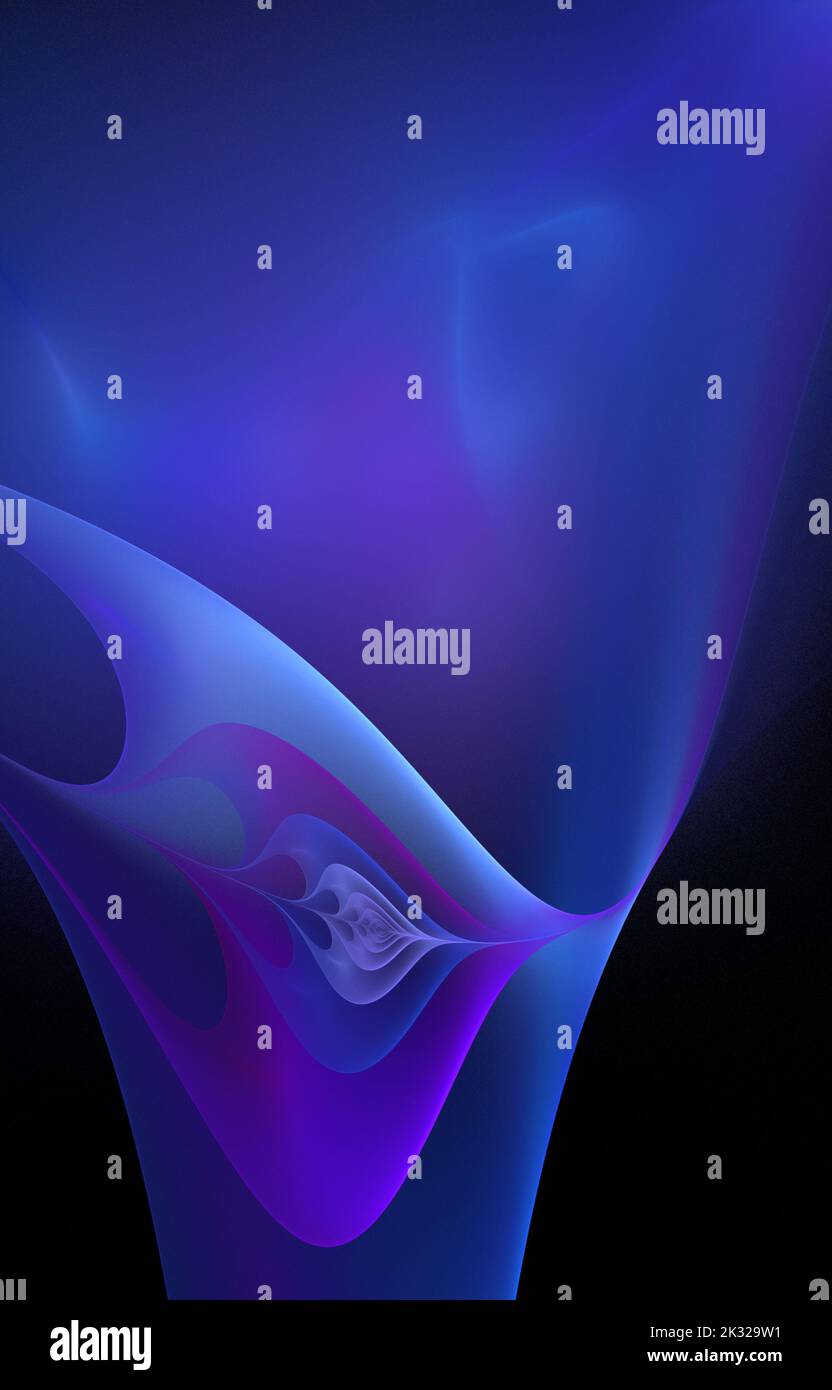 abstract blue fractal surface, color illustration Stock Photo - Alamy