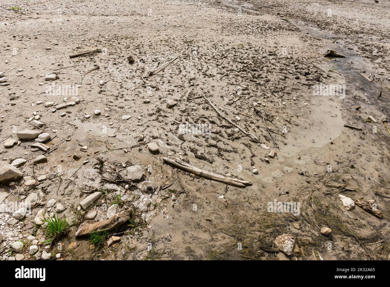 Dry dirty soil with stones, climate change and global warming concept ...