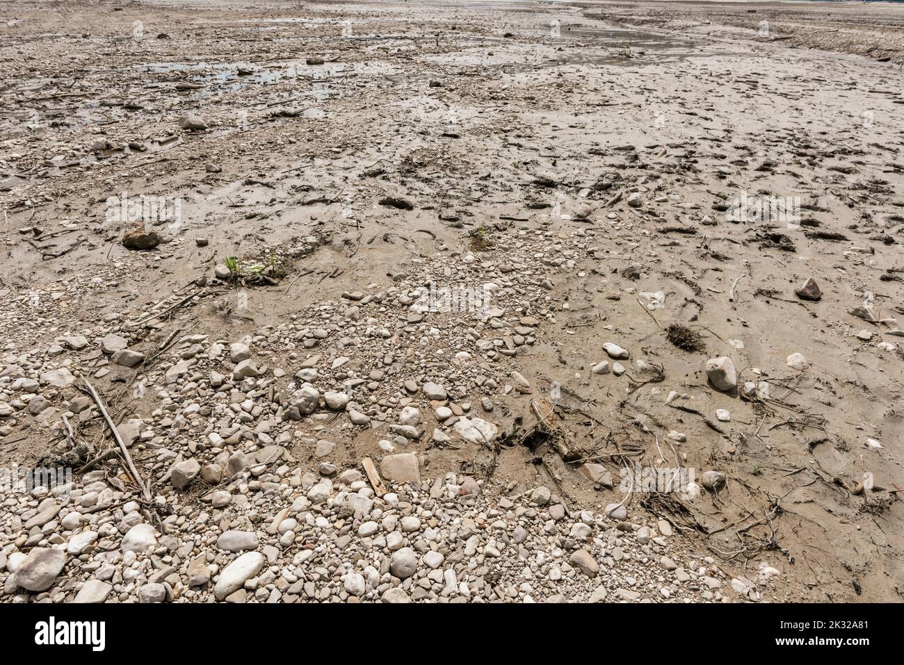 Dry dirty soil with stones, climate change and global warming concept ...