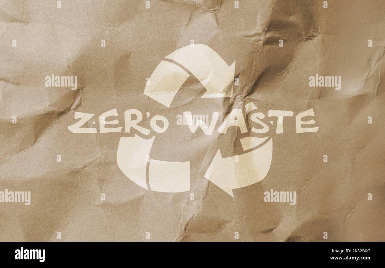 zero waste sign on white background Stock Photo - Alamy