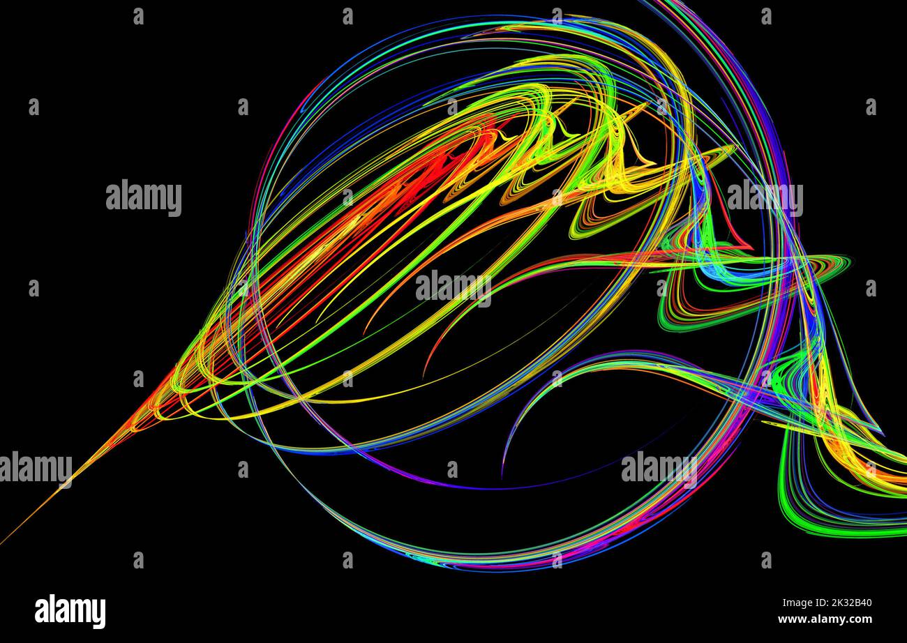 abstract fractal rings heap, color rainbow diversity Stock Photo - Alamy