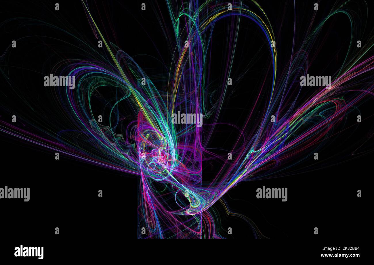 abstract rainbow lines diversity, color illustration Stock Photo - Alamy