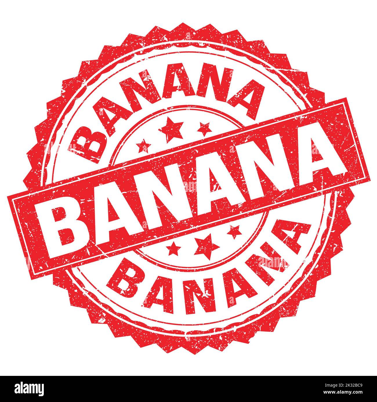 BANANA text written on red round stamp sign Stock Photo - Alamy