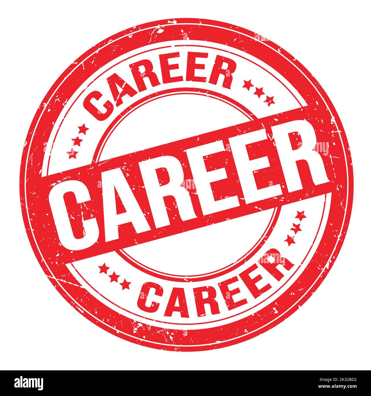 CAREER text written on red round grungy stamp sign Stock Photo - Alamy