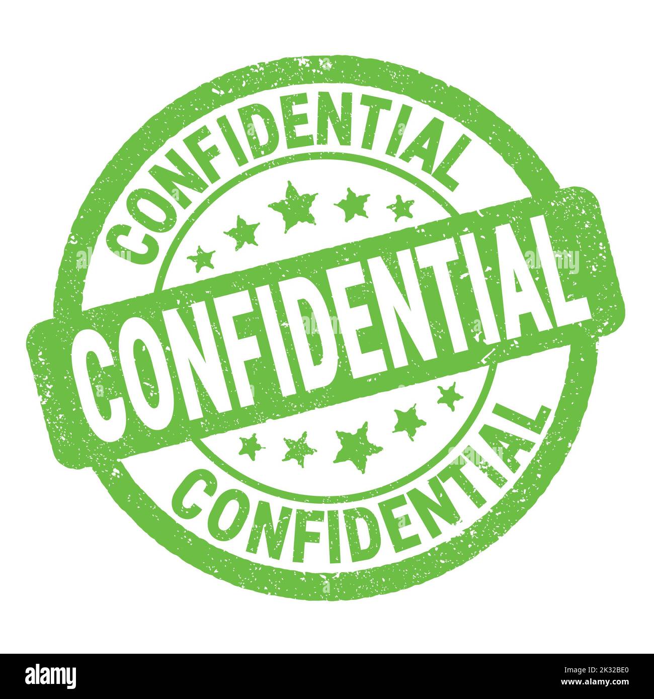 CONFIDENTIAL text written on green grungy stamp sign Stock Photo - Alamy