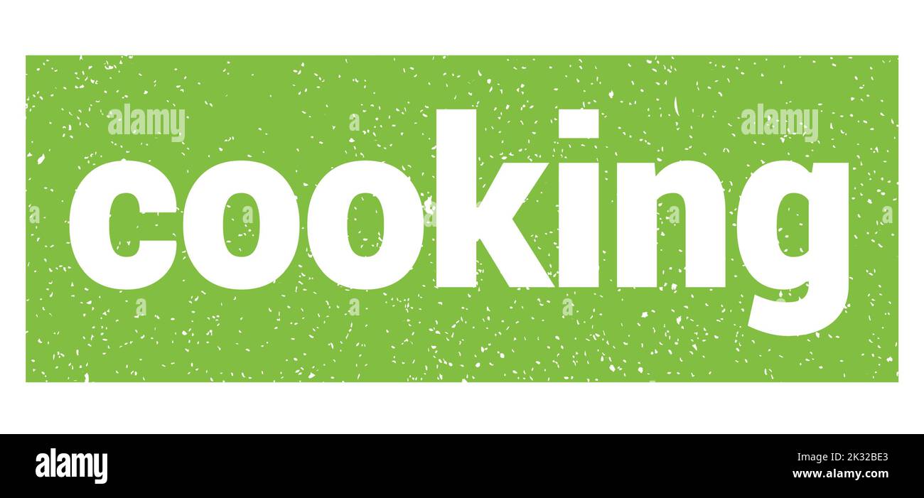 cooking text written on green grungy stamp sign Stock Photo - Alamy