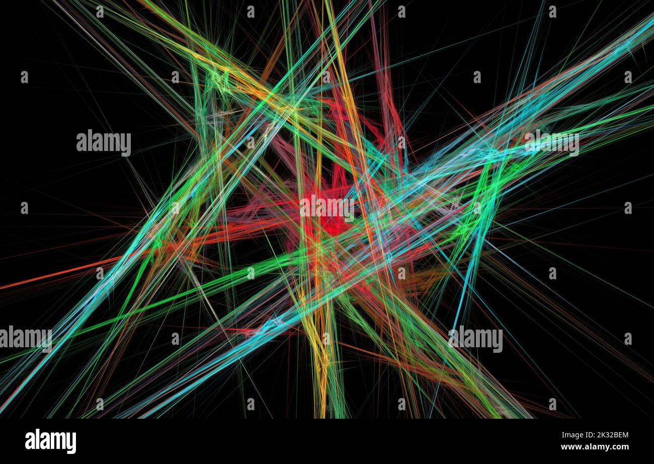 abstract random line heap, color illustration Stock Photo - Alamy