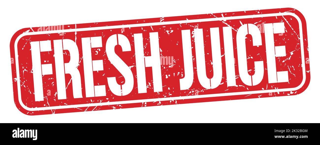 FRESH JUICE text written on red grungy stamp sign Stock Photo - Alamy