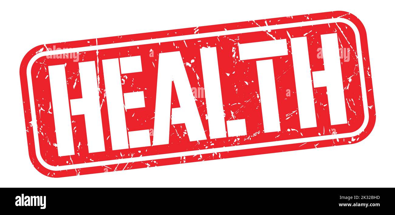 HEALTH text written on red grungy stamp sign Stock Photo - Alamy