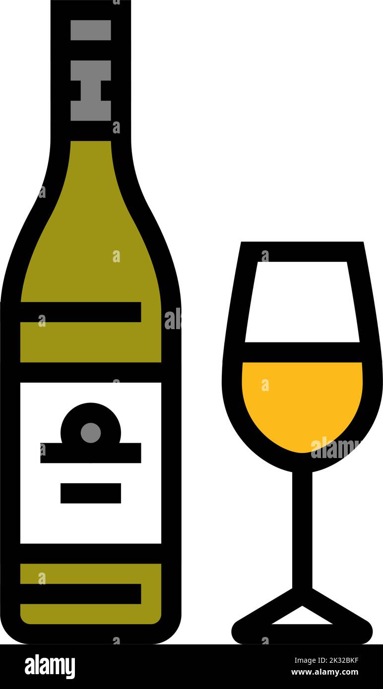 chardonnay white wine color icon vector illustration Stock Vector Image ...