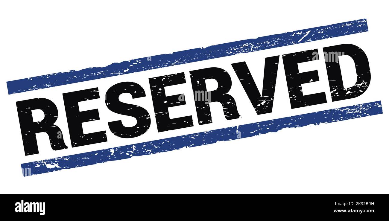 Reserved text written word hi-res stock photography and images - Alamy