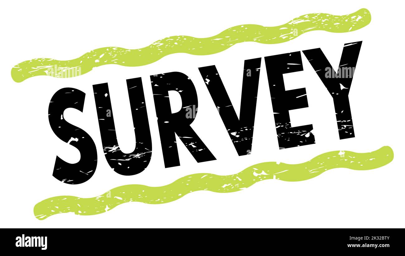 SURVEY text written on green-black lines stamp sign Stock Photo - Alamy