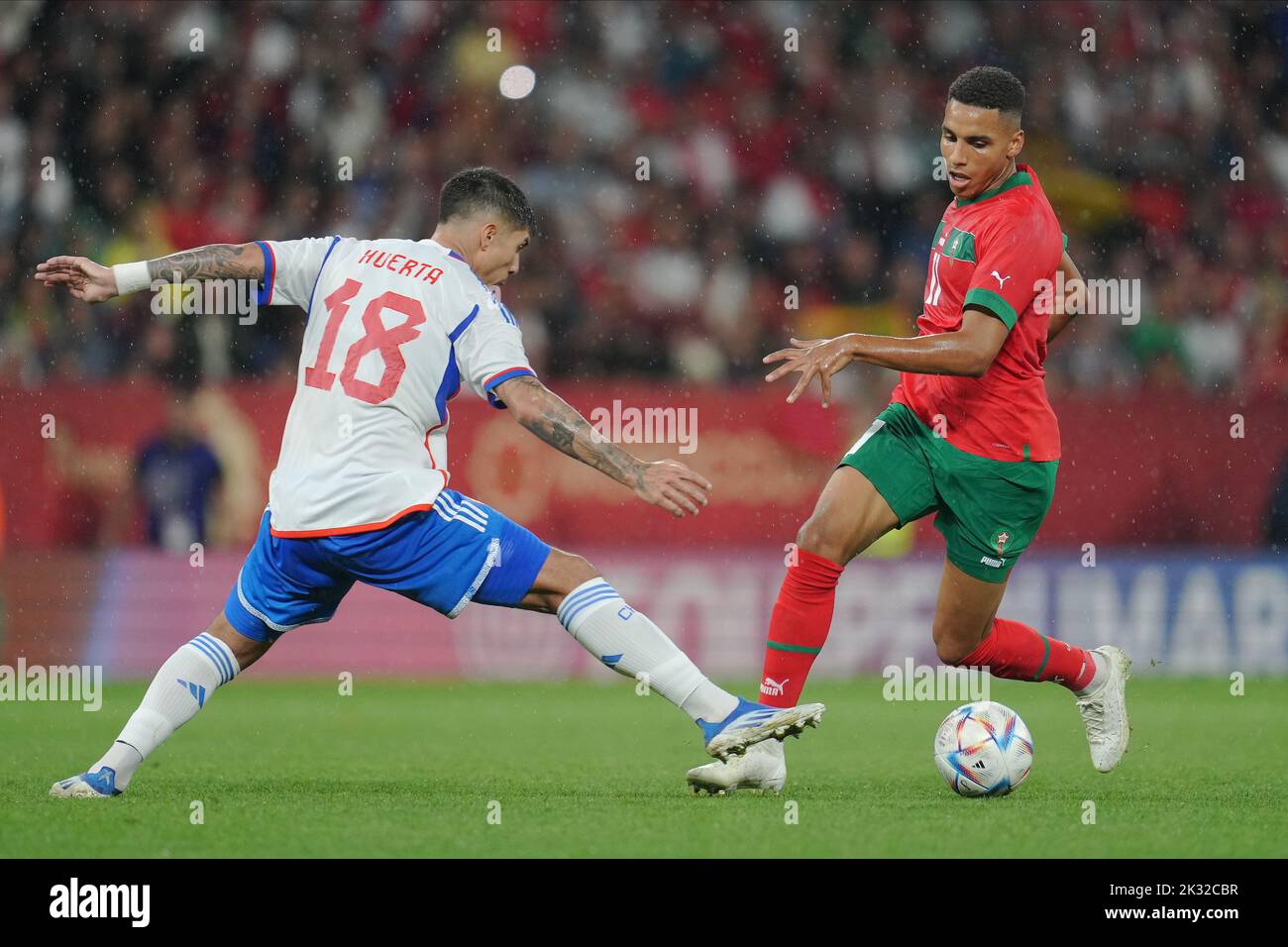 Barcelona, Spain. 23rd Sep, 2022. Abdelhamid Sabiri of Morocco and ...