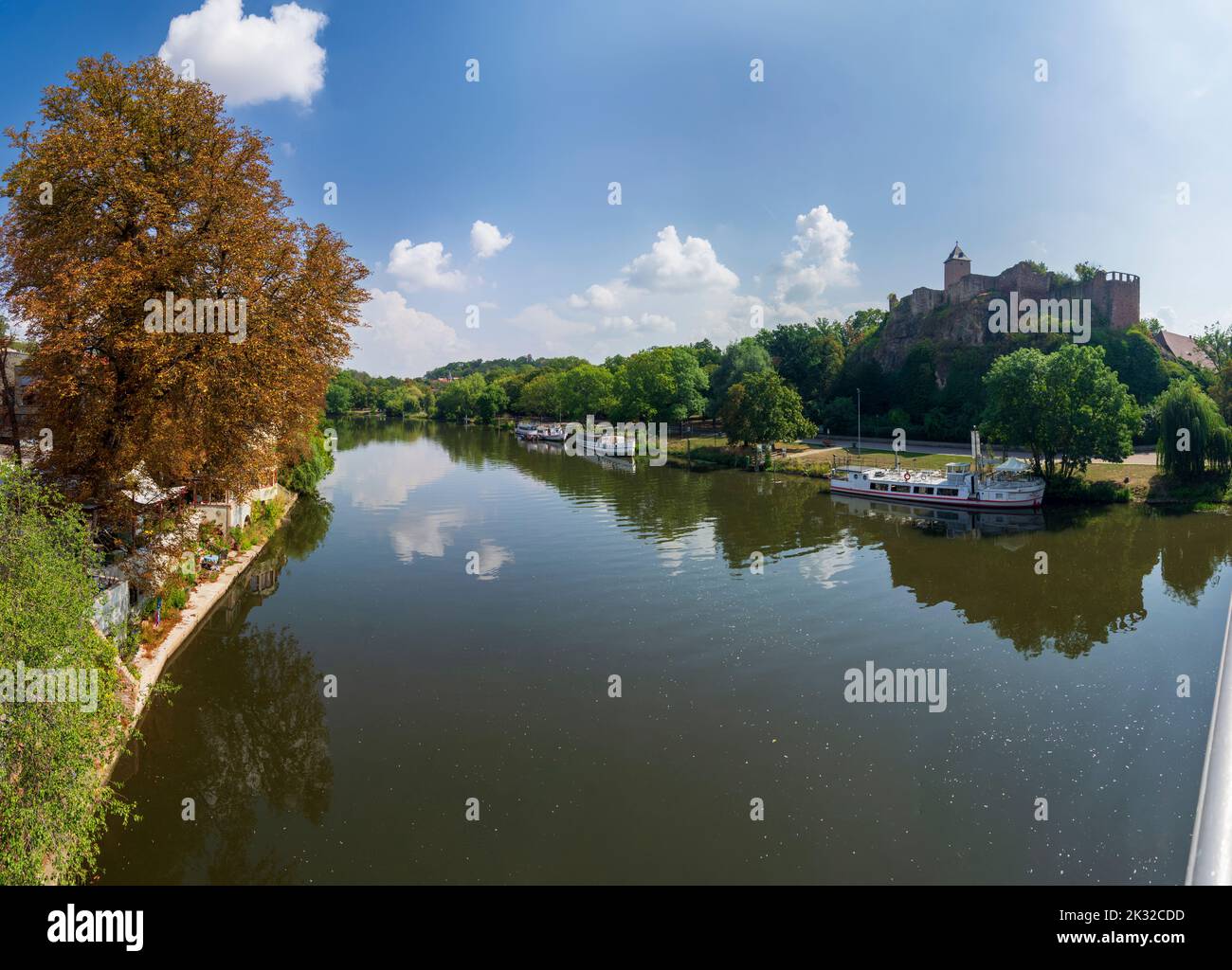 Halle (Saale): river Saale, district Kröllwitz, bridge Kröllwitzer ...