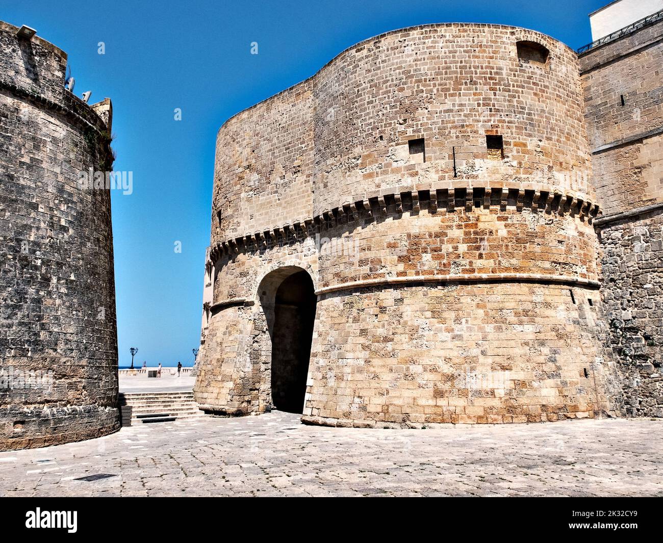 Torre Alfonsina in the ancient walls of Otranto commissioned by Alfonso ...