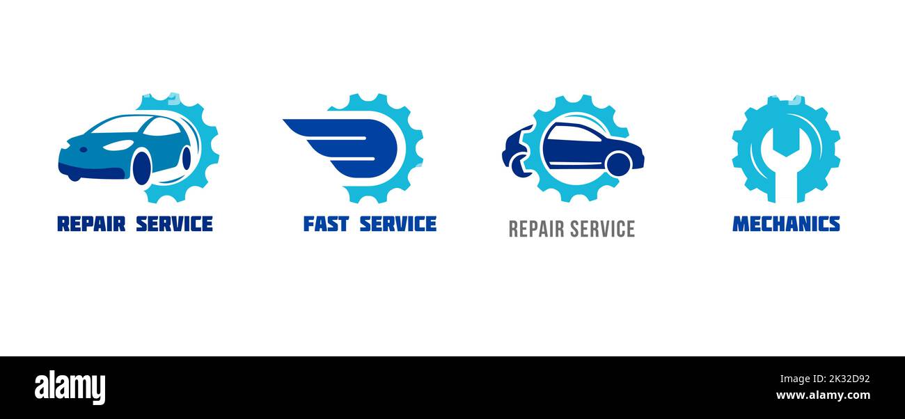 Cogwheel engineering vector icons Cut Out Stock Images & Pictures - Alamy