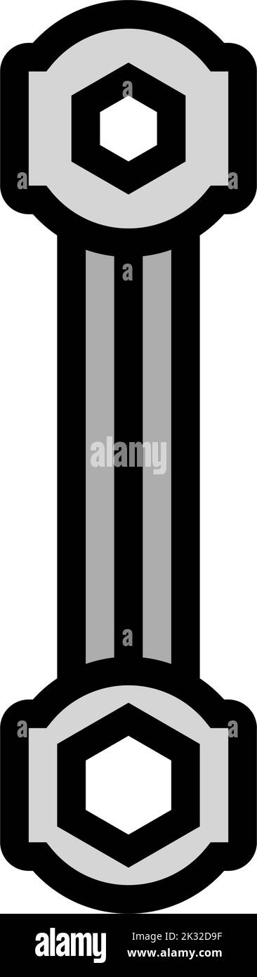 dog bone wrench tool color icon vector illustration Stock Vector Image ...