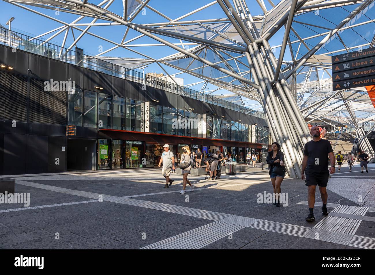 Naples, Italy: September 21, 2022: Garibaldi shopping arcade, shopping ...
