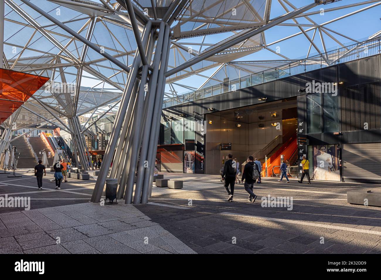 Naples, Italy: September 21, 2022: Garibaldi shopping arcade, shopping ...