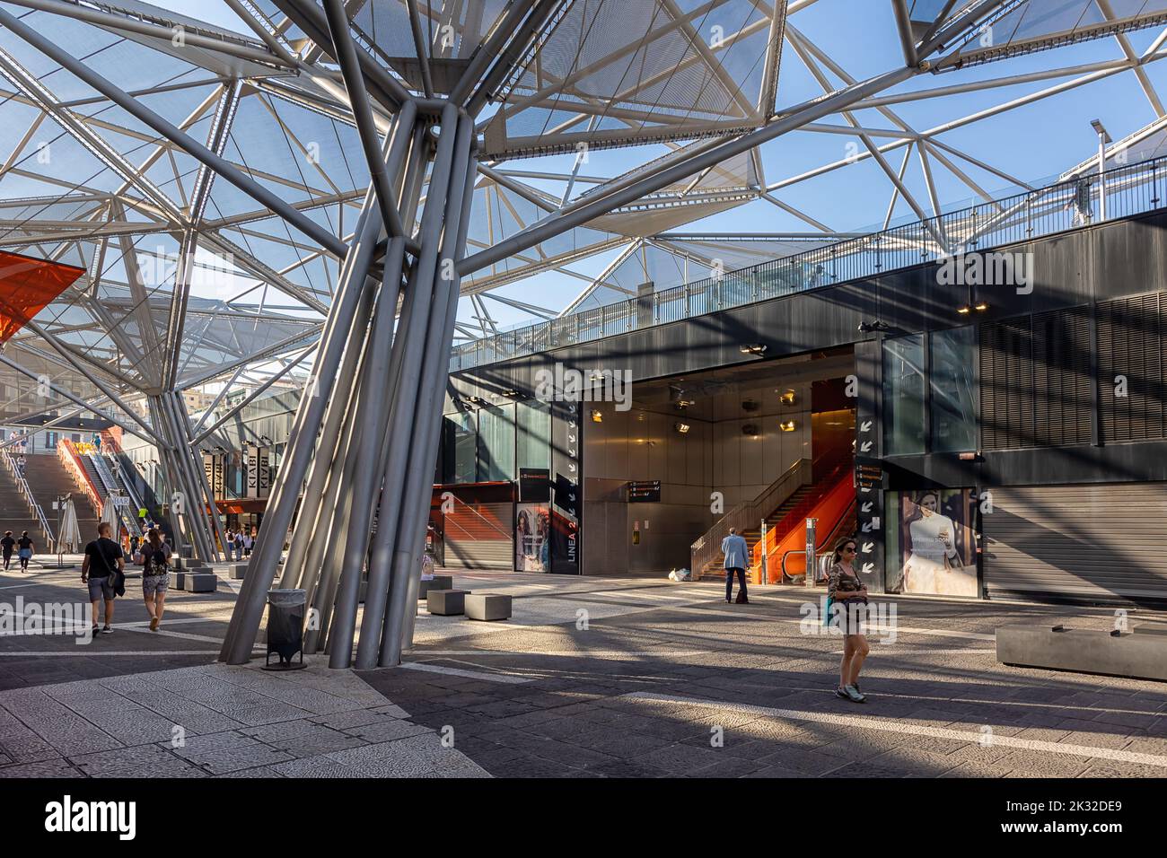 Naples, Italy: September 21, 2022: Garibaldi shopping arcade, shopping ...