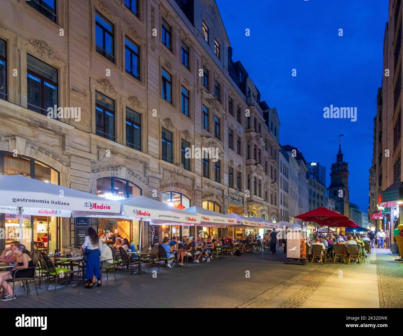 Leipzig: pedestrian street Nikolaistraße, restaurant in Zentrum (Old ...