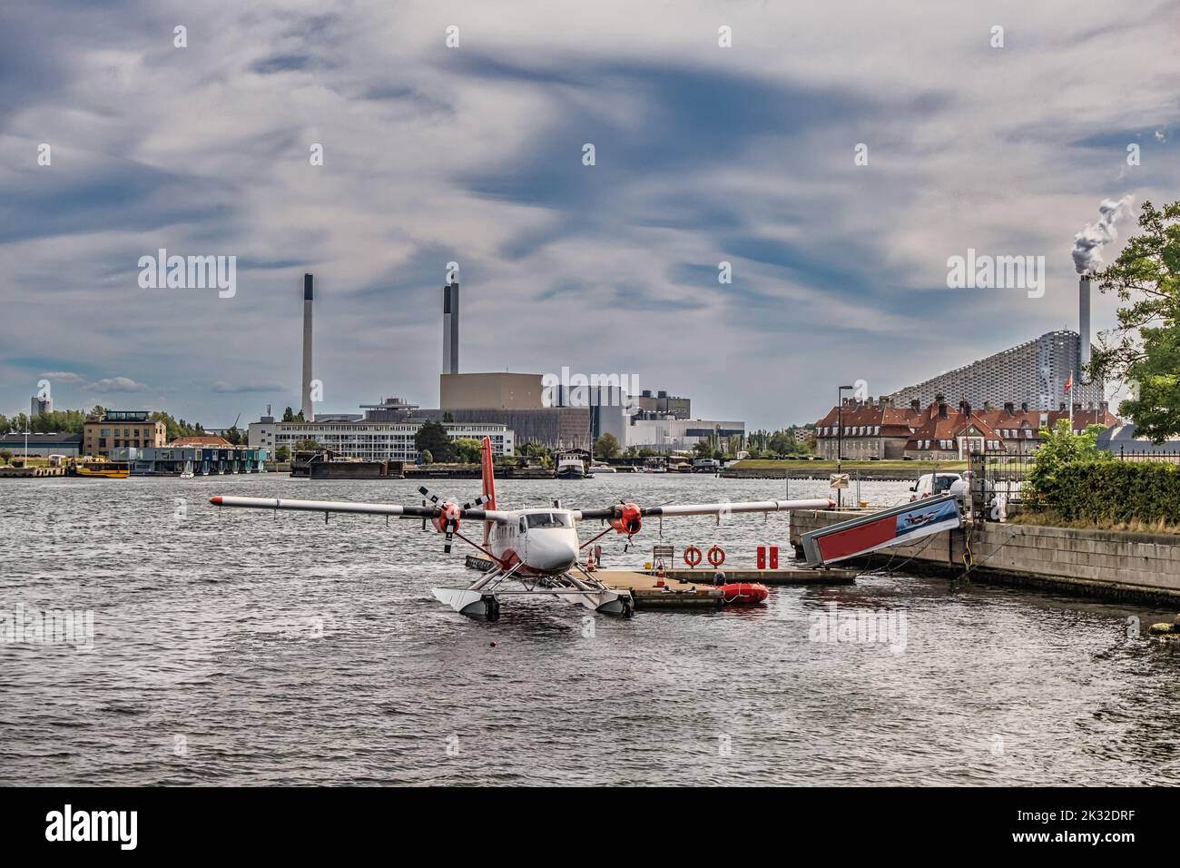 Seaplane at a jetty in Copenhagen harbor, Denmark Stock Photo - Alamy