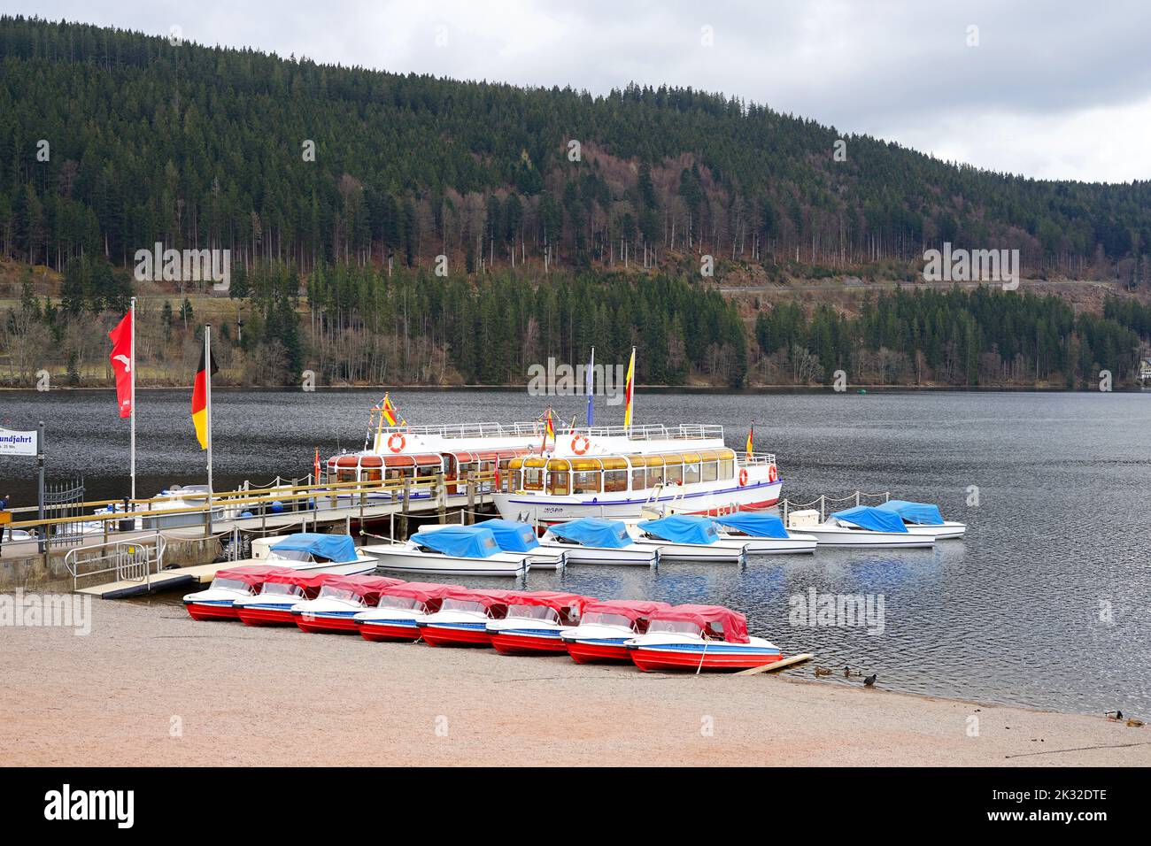 Boats at Lake Titisee, Germany Stock Photo - Alamy