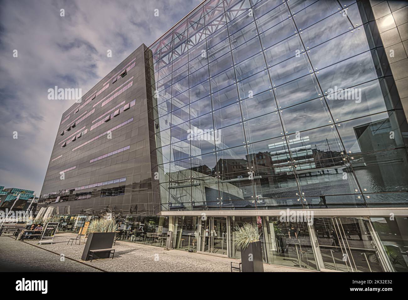 Royal library called the black diamond, In Copenhagen, Denmark Stock ...