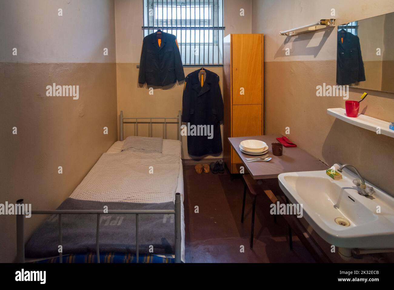 Bautzen: prison cell in Stasi Prison, Bautzen Memorial, place of ...