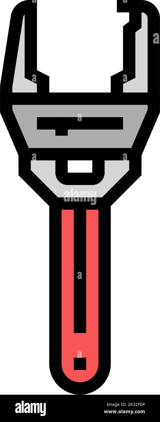 plumbers wrench tool color icon vector illustration Stock Vector Image ...