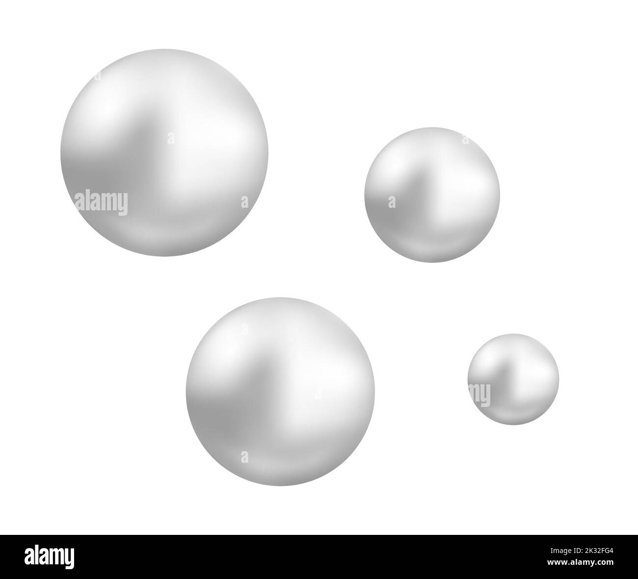 Silver ball sphere 3d button drop isolated molecule glob vector bubble ...