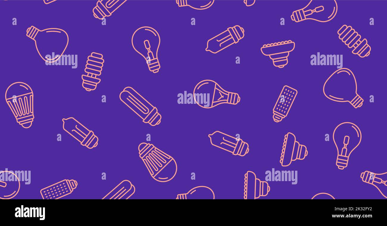 Bulb seamless pattern texture innovation lightbulb vector business ...