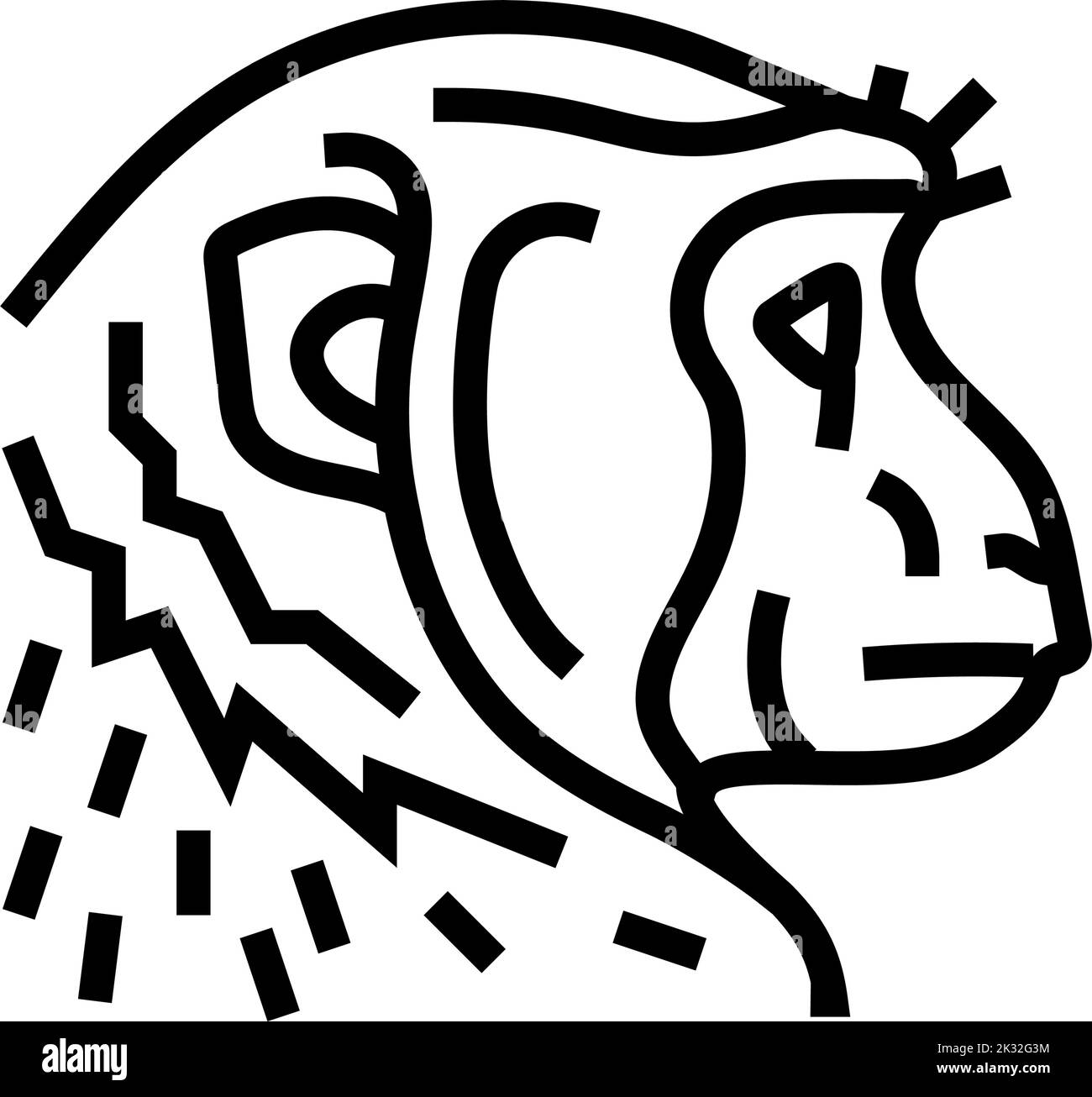 monkey animal zoo line icon vector illustration Stock Vector Image ...