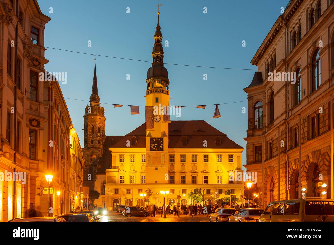 Bautzen: Town Hall, Cathedral in Oberlausitz, Upper Lusatia, Sachsen ...