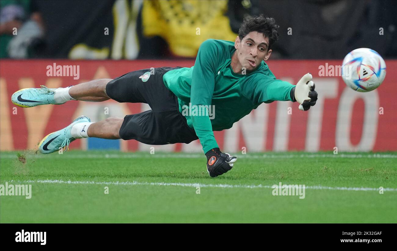 Barcelona, Spain. 23rd Sep, 2022. Yassine Bounou of Morocco warm-up ...
