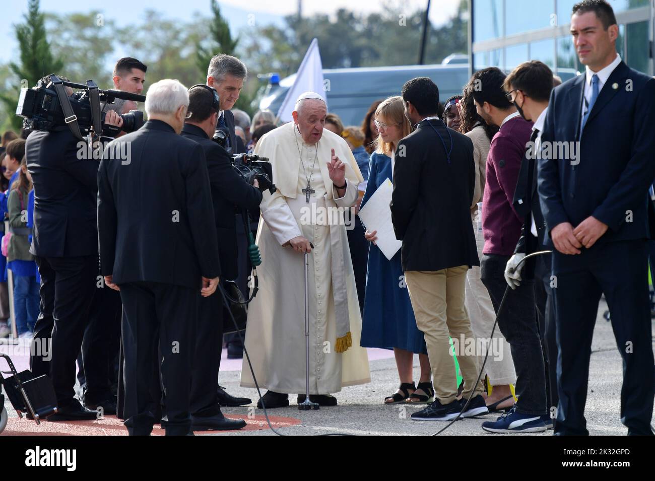 Assisi, Italy. 24th Sep, 2022. Assisi, 24 September 2022 Pope Francis ...