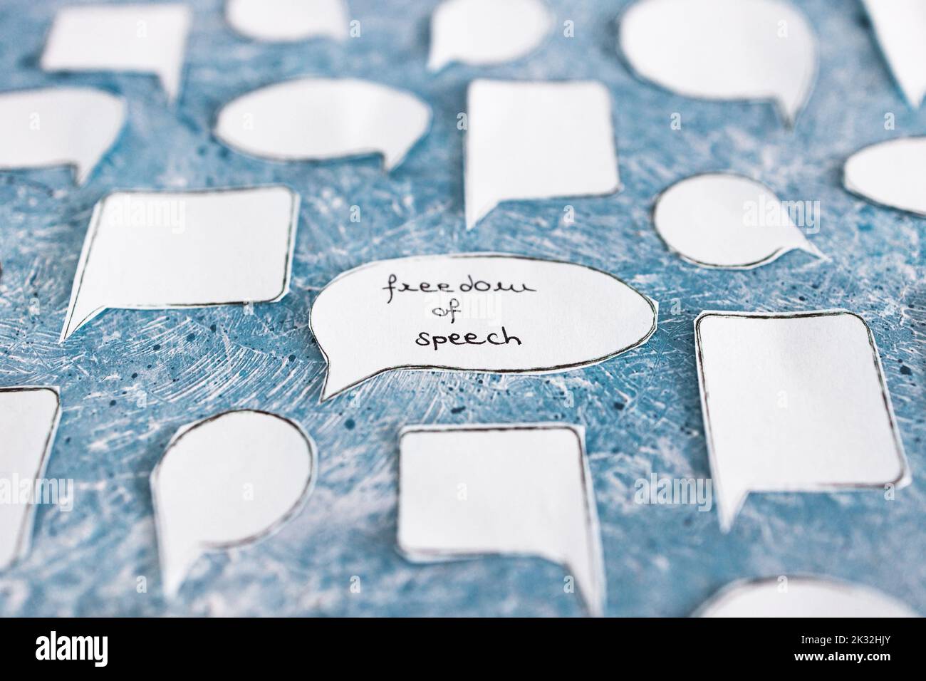 freedom of speech and exchanging ideas conceptual image, group of ...