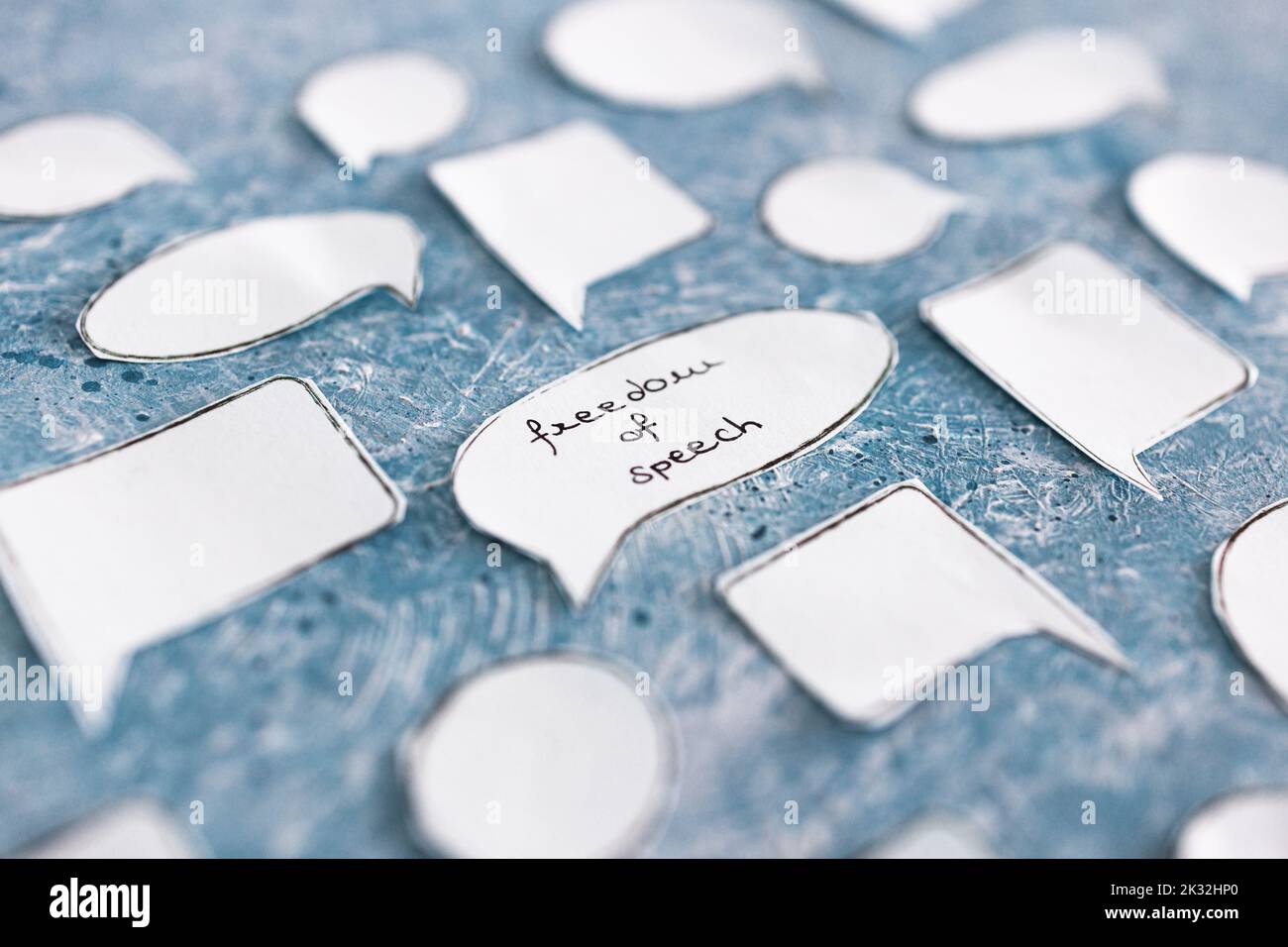 freedom of speech and exchanging ideas conceptual image, group of ...