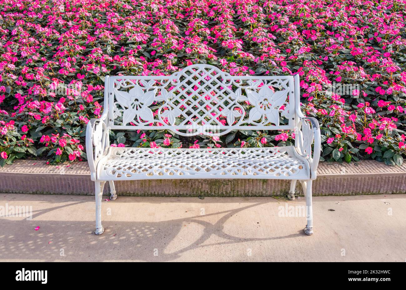 The inside view of the flower shed in the“Hua Wu Ren Ren” scenic spot ...