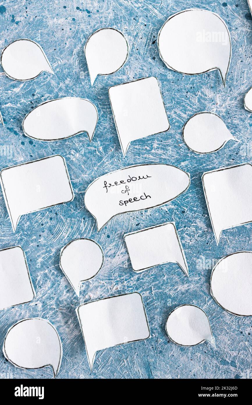 freedom of speech and exchanging ideas conceptual image, group of ...