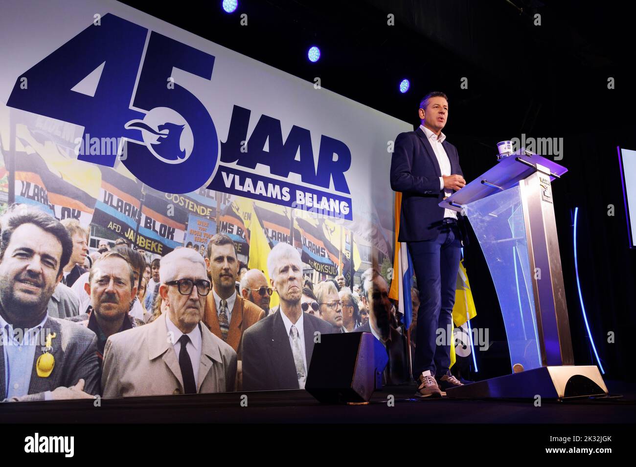 Lichtaart, Belgium. 24th Sep, 2022. Vlaams Belang's Chris Janssens ...