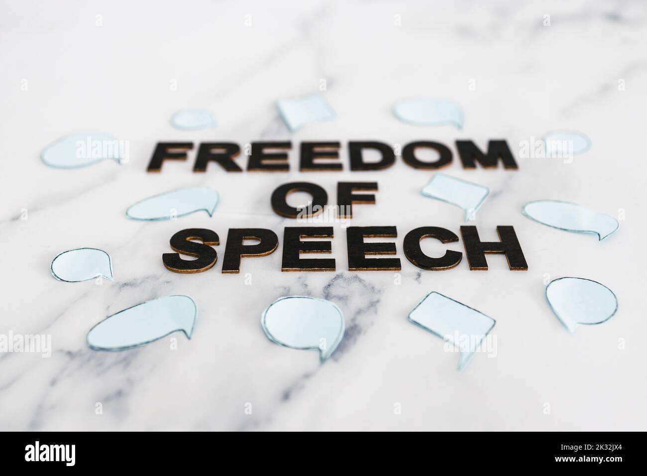 freedom of speech conceptual image, text surrounded by group of ...