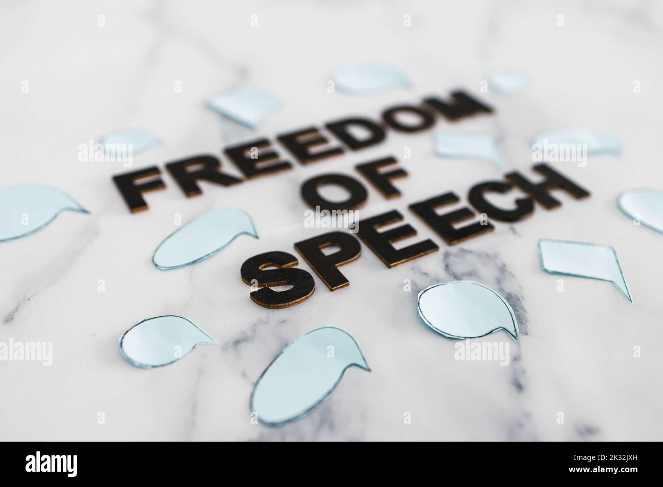 freedom of speech conceptual image, text surrounded by group of ...