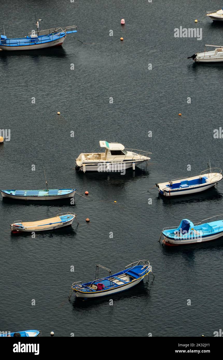 An aerial view of boats in the Atlantic Ocean Port Stock Photo - Alamy