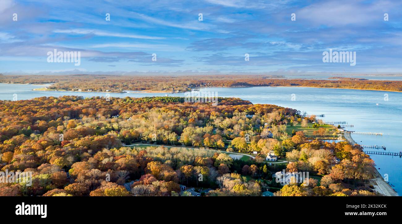 Aerial image of North Haven in October Stock Photo - Alamy