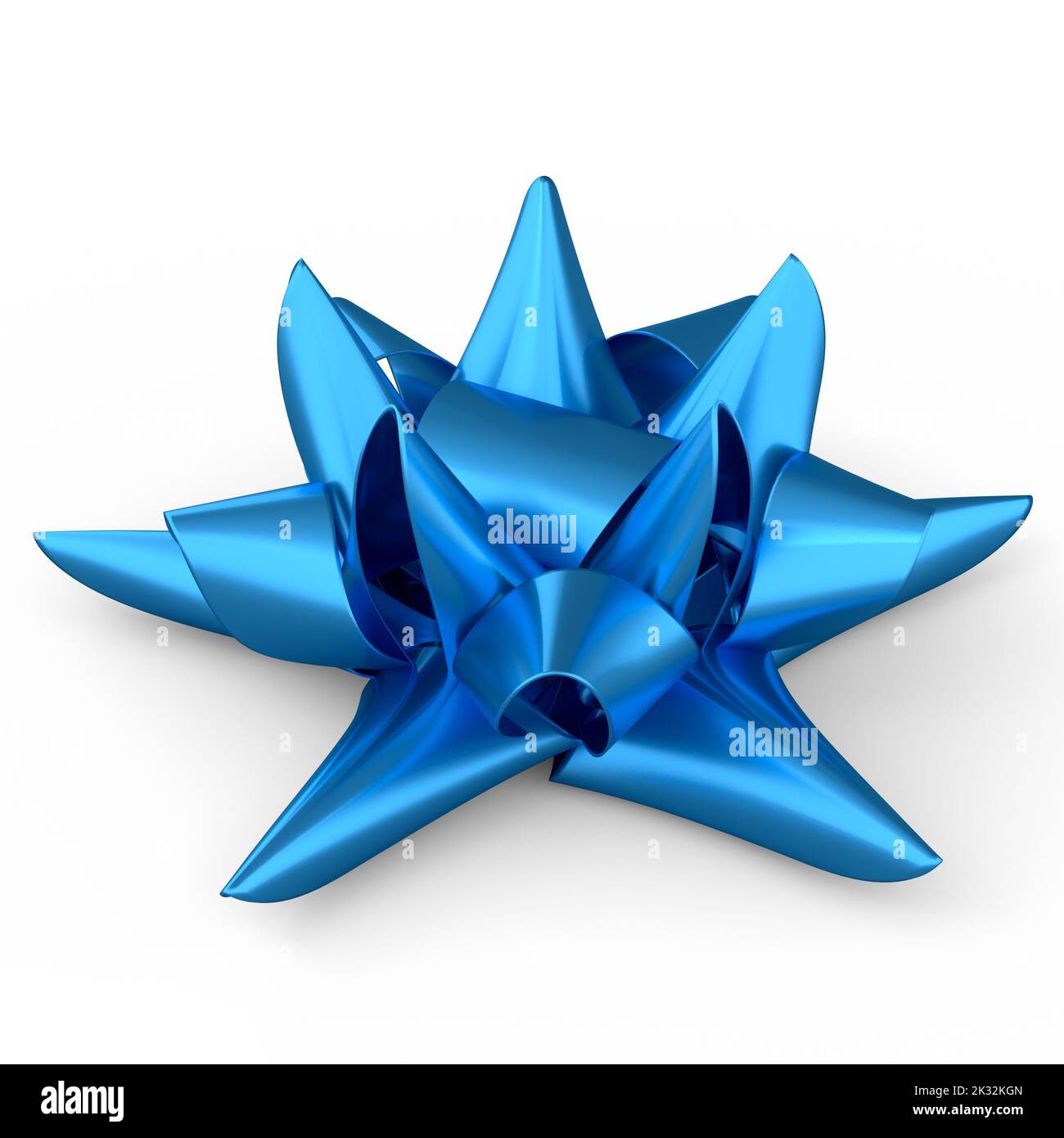 Realistic decorative bow or gift ribbon for gift box isolated on white ...